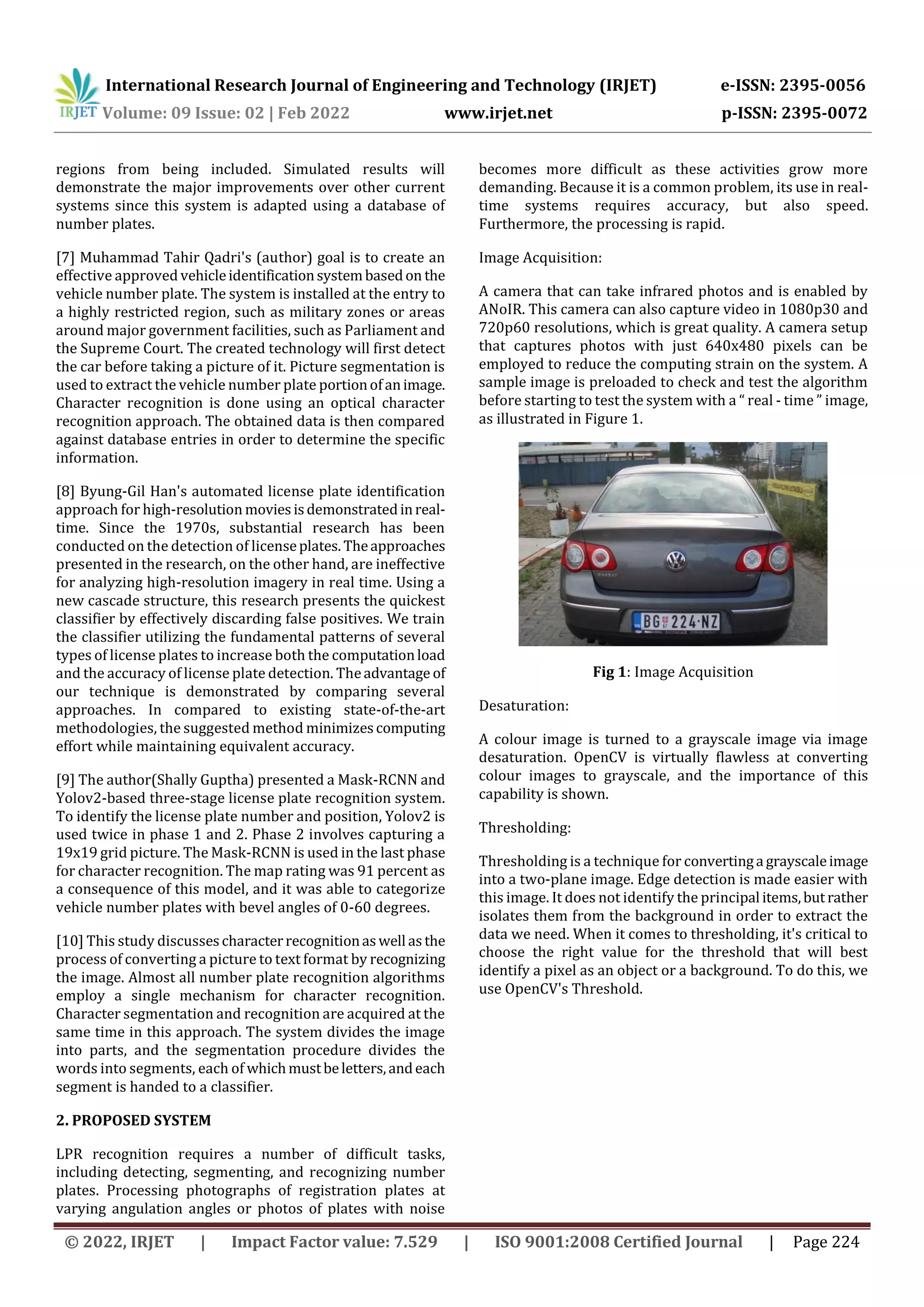 LICENSE PLATE RECOGNITION | PDF