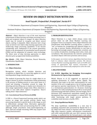 REVIEW ON OBJECT DETECTION WITH CNN | PDF | Artificial Intelligence | Technology & Computing