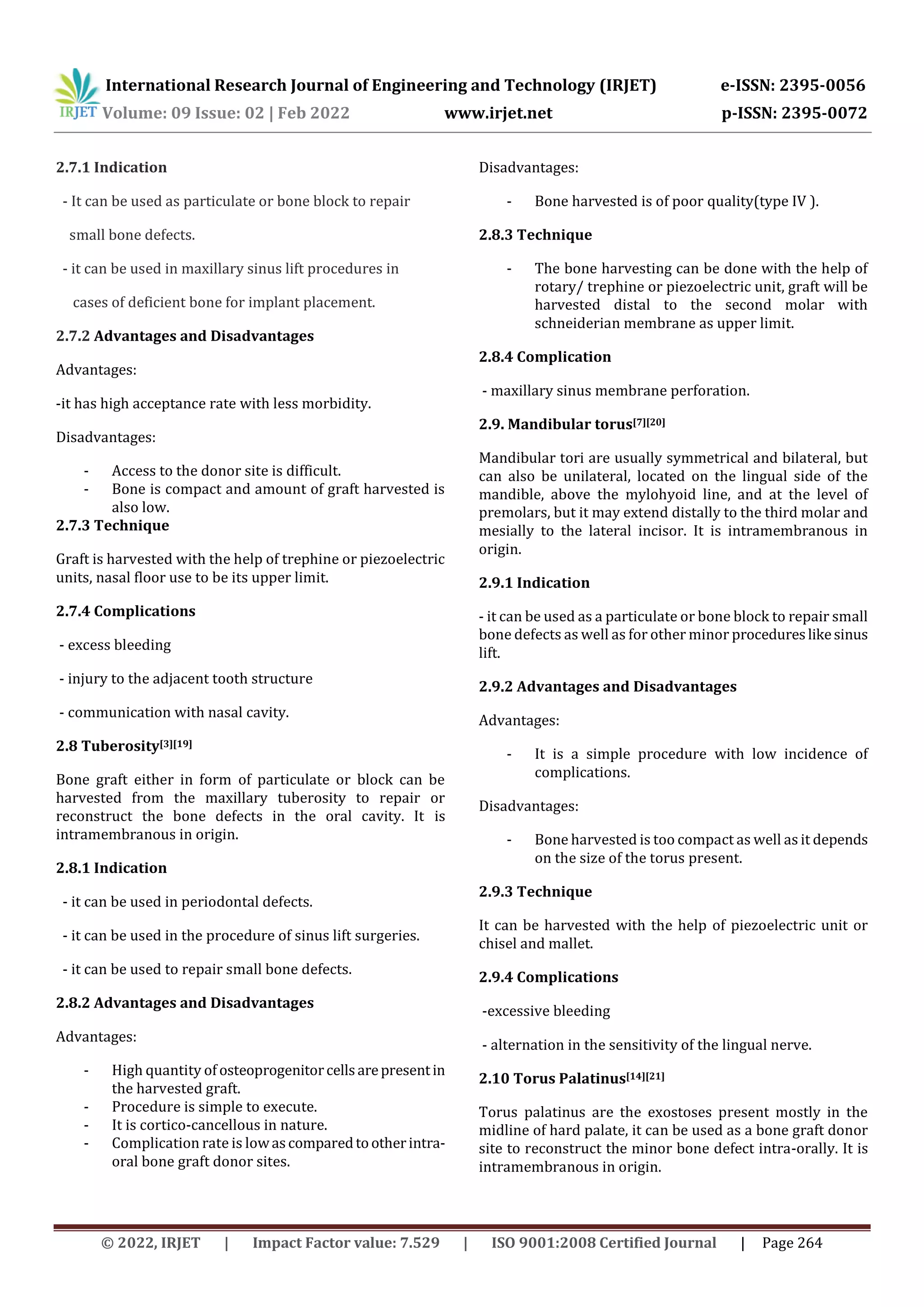 Possible Intra-Oral Autogenous Bone Graft Donor Sites: A Review Article ...