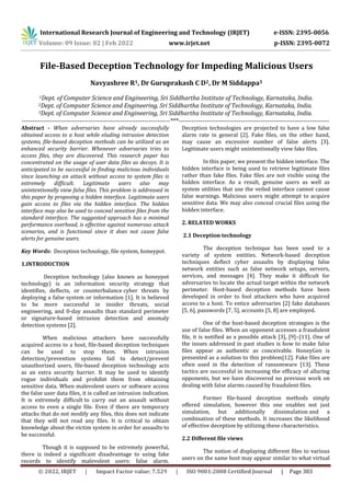 File-Based Deception Technology for Impeding Malicious Users | PDF