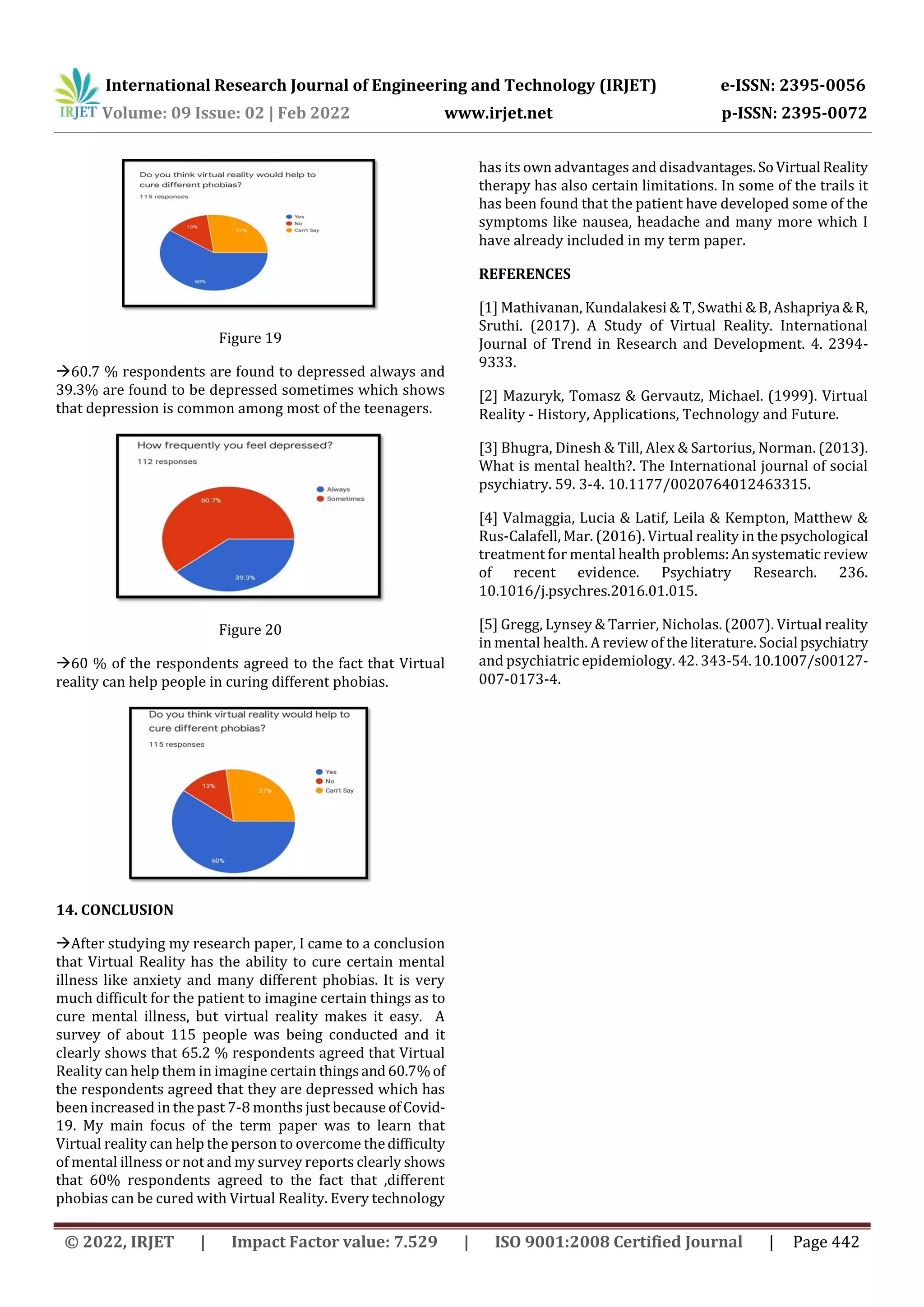 Virtual Reality in Treating Mental Illnesses | PDF