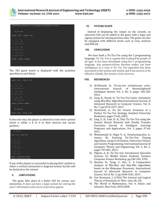 TIC-TAC-TOE IN C | PDF