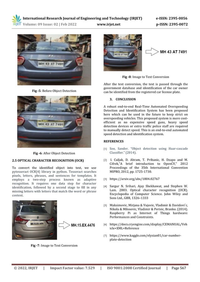 Real-Time Automated Overspeeding Detection and Identification System | PDF