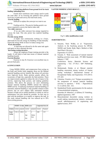 RISK ASSESSMENT IN MANUAL MATERIAL HANDLING OF TEXTILE INDUSTRY | PDF