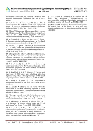 A Host Selection Algorithm for Dynamic Container Consolidation in Cloud Data Centres using ...