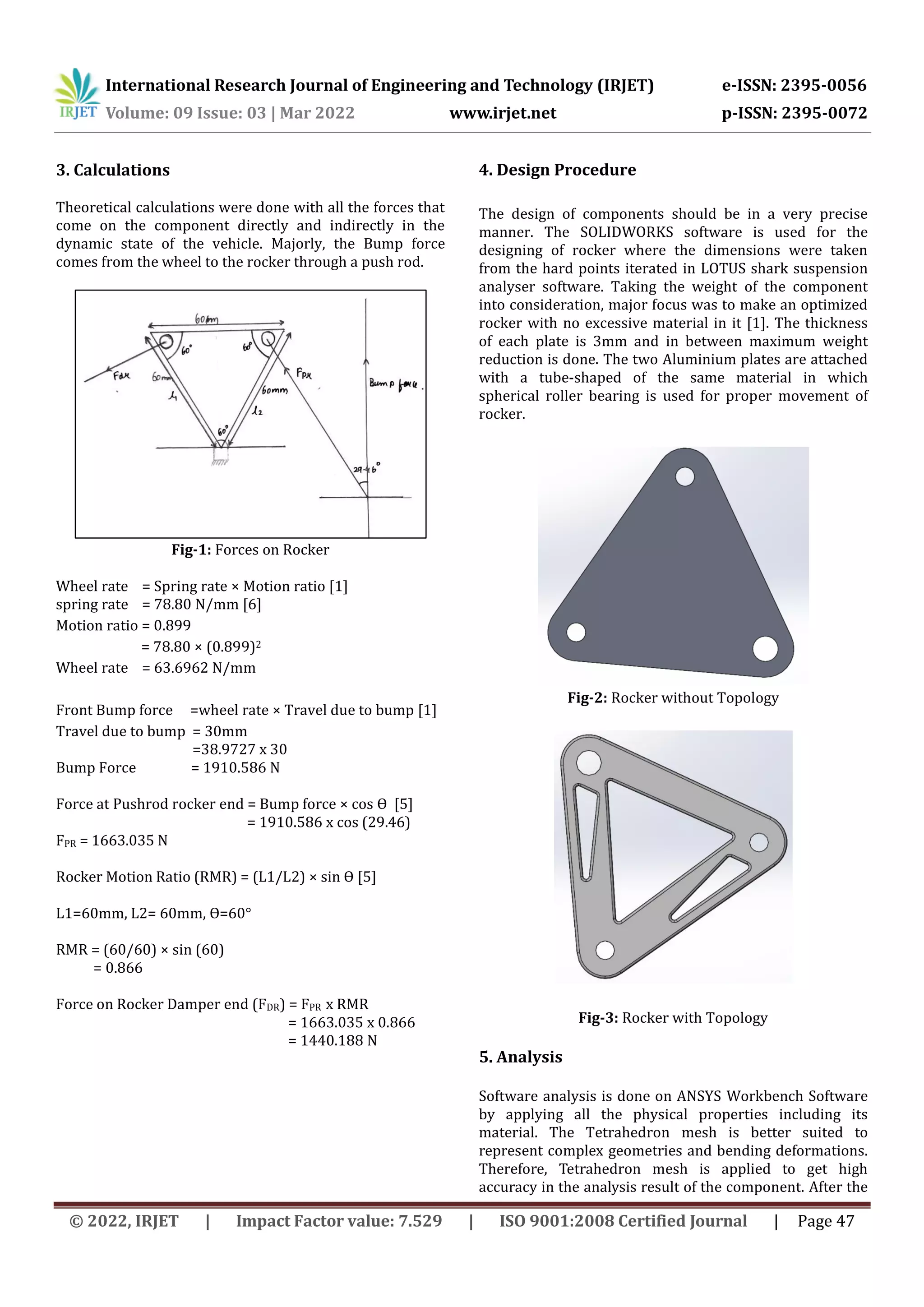 DESIGN AND OPTIMIZATION OF SUSPENSION ROCKER (BELL-CRANK) | PDF