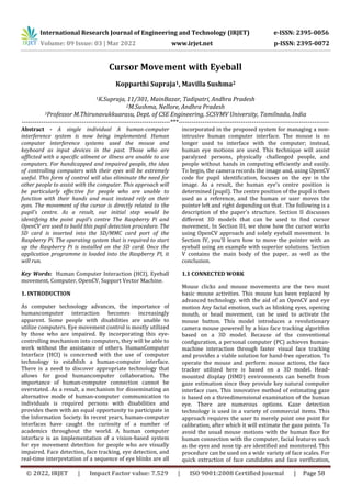 Cursor Movement with Eyeball | PDF