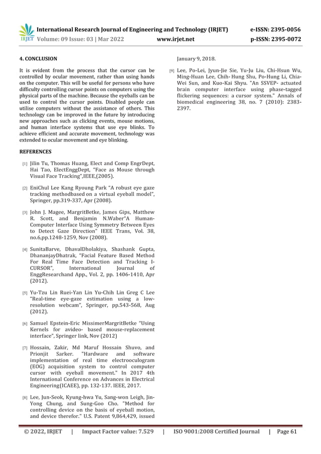 Cursor Movement with Eyeball | PDF