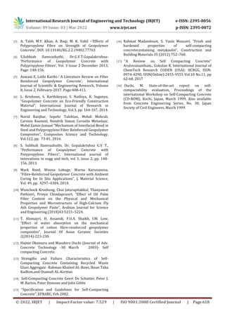 EFFECT OF ADDTION OF POLYPROPYLENE FIBRE ON THE PHYSICAL AND MECHANICAL ...