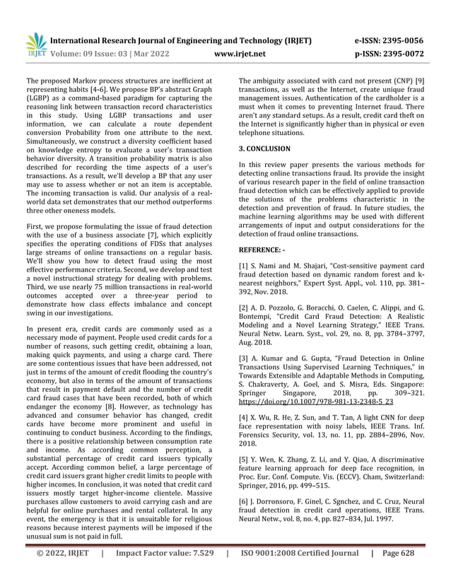 Online Transaction Fraud Detection System Based on Machine Learning | PDF