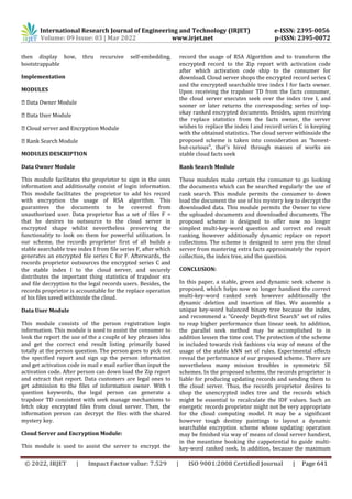 A Secure and Dynamic Multi Keyword Ranked Search over Encrypted Cloud Data | PDF