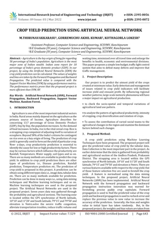 CROP YIELD PREDICTION USING ARTIFICIAL NEURAL NETWORK | PDF