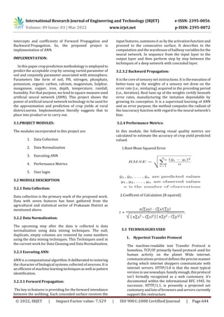 CROP YIELD PREDICTION USING ARTIFICIAL NEURAL NETWORK | PDF