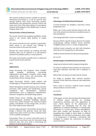 Analytical and Systematic Study of Artificial Neural Network | PDF