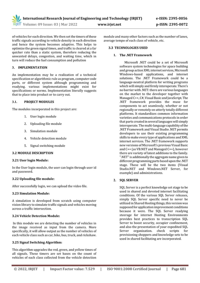 SMART CONTROL OF TRAFFIC LIGHT USING ARTIFICIAL INTELLIGENCE | PDF