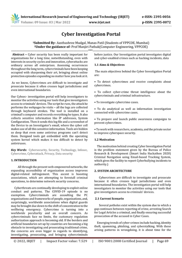 Cyber Investigation Portal | PDF | Databases | Computer Software and Applications