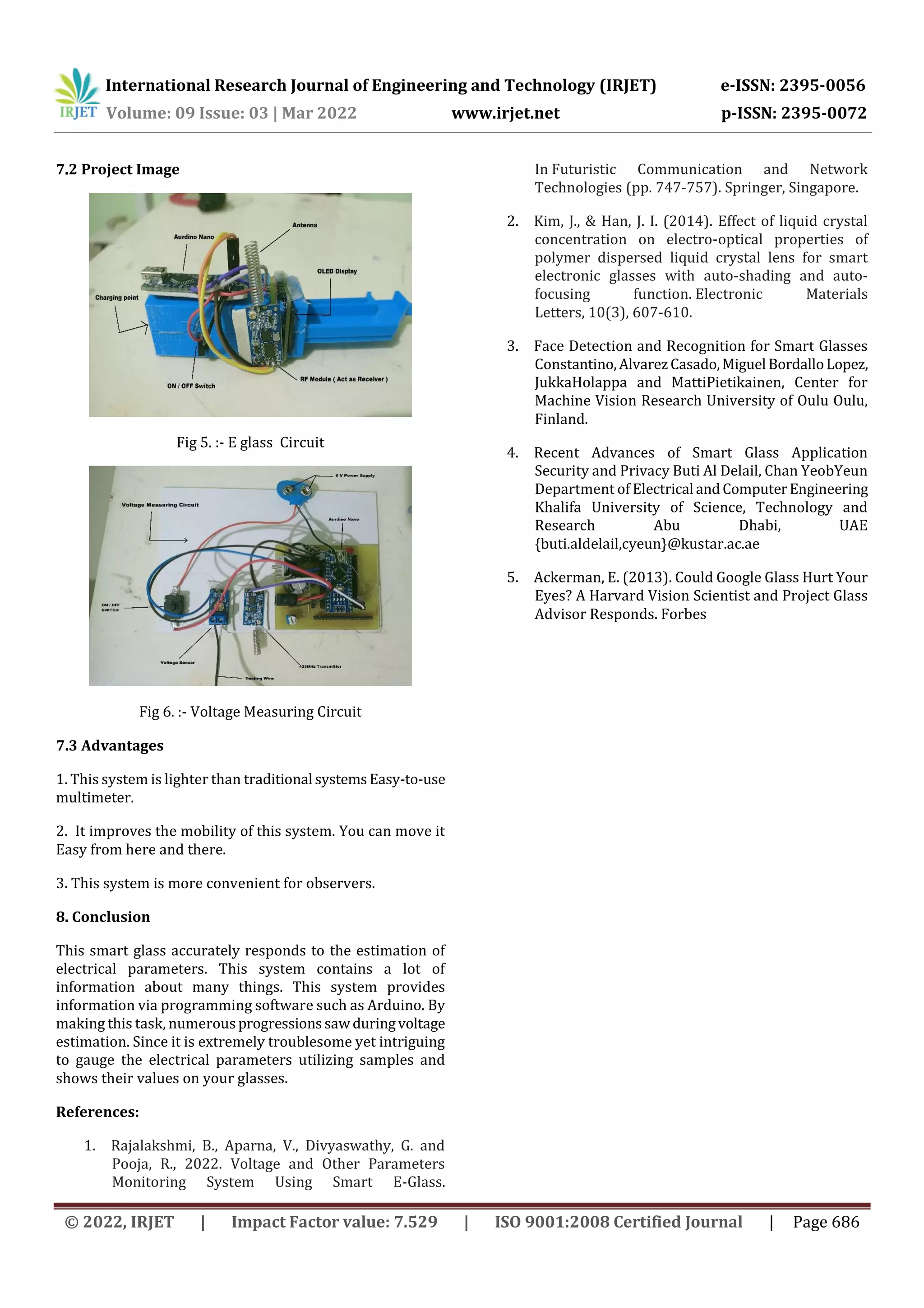 Smart E Glasses for Voltage Measurement | PDF