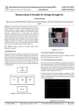 Measurement of Variable AC Voltage through PLC | PDF