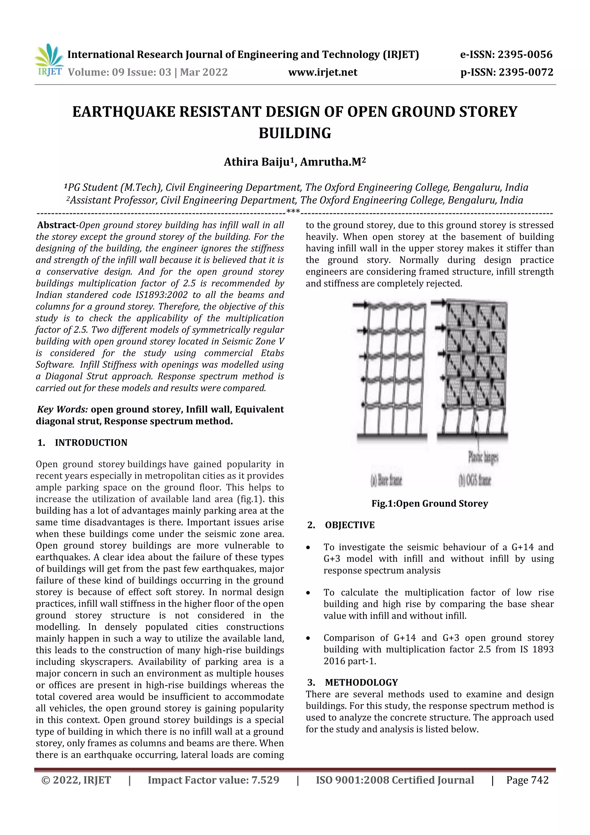 EARTHQUAKE RESISTANT DESIGN OF OPEN GROUND STOREY BUILDING | PDF