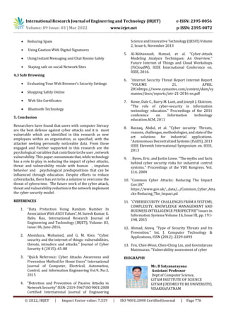 Threat, Attack and Vulnerability Play a Key Role in Cyber Security | PDF