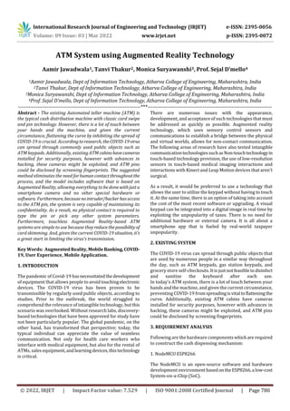 ATM System using Augmented Reality Technology | PDF