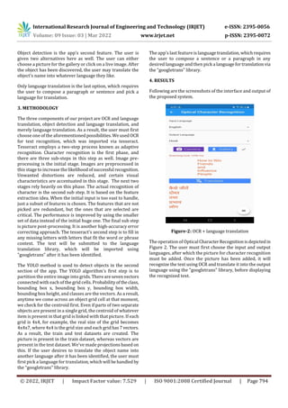 Text Recognition, Object Detection and Language Translation App | PDF