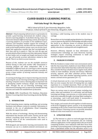 CLOUD BASED E-LEARNING PORTAL | PDF