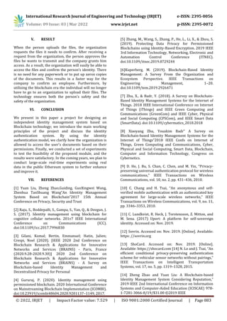 AN IDENTITY MANAGEMENT SYSTEM USING BLOCKCHAIN | PDF