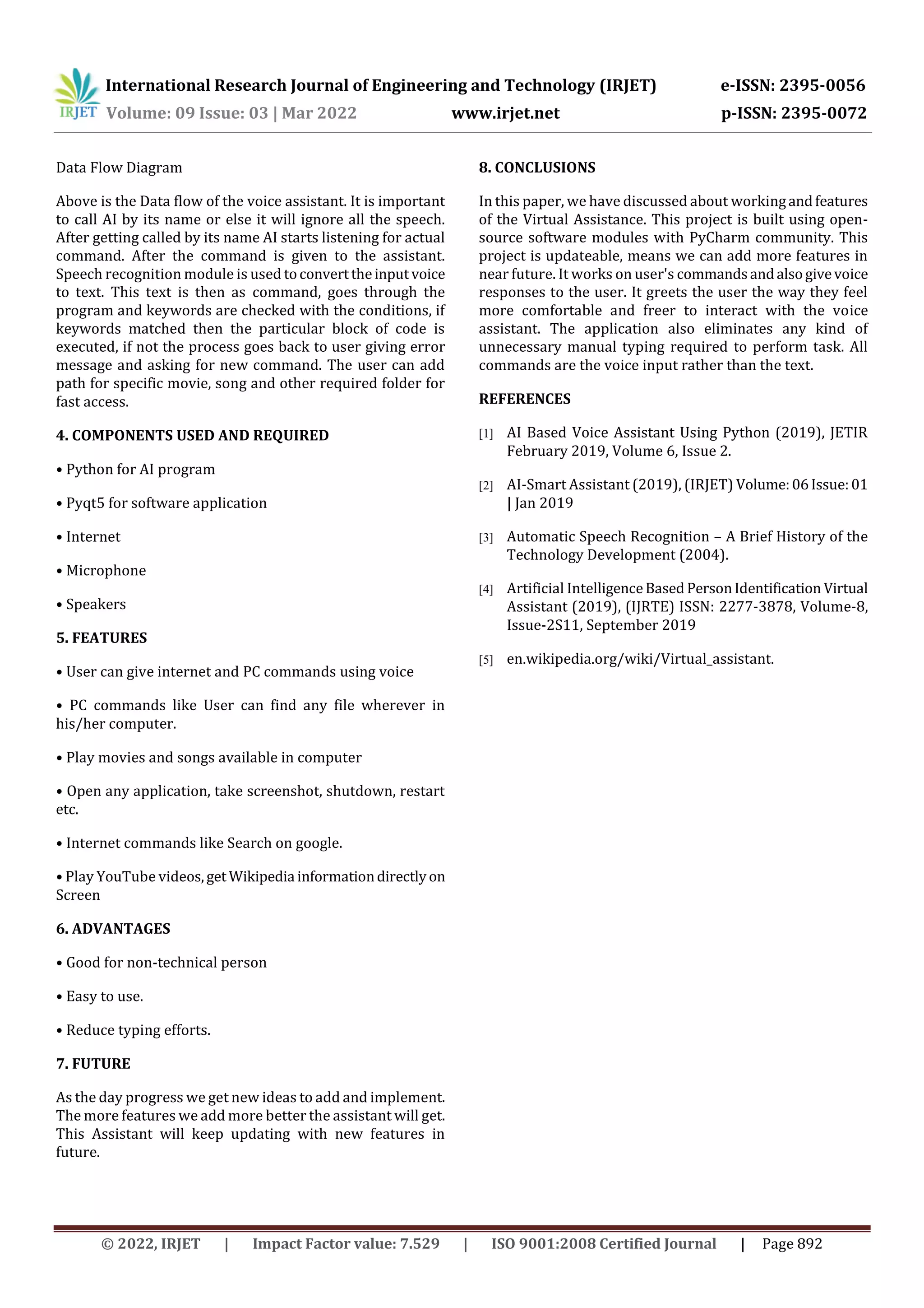 “Visual Based Virtual Assistant System” | PDF