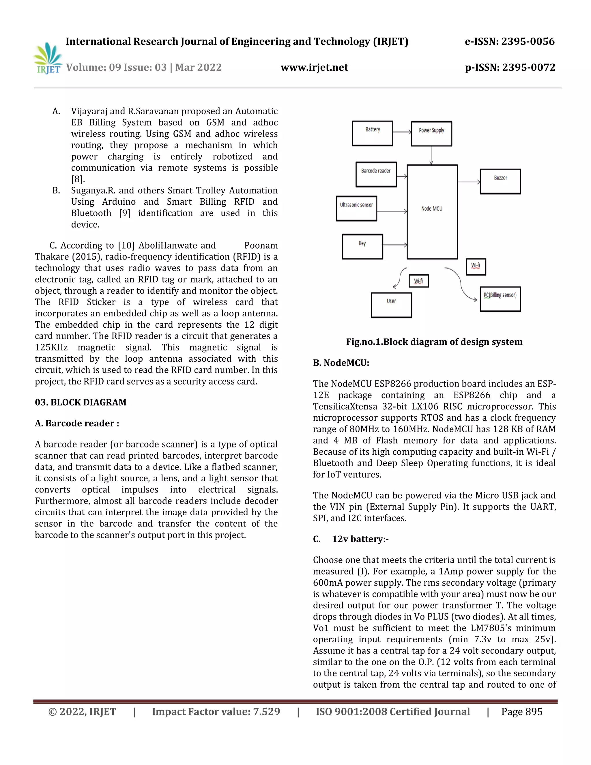 Smart Trolley with Automated Billing | PDF