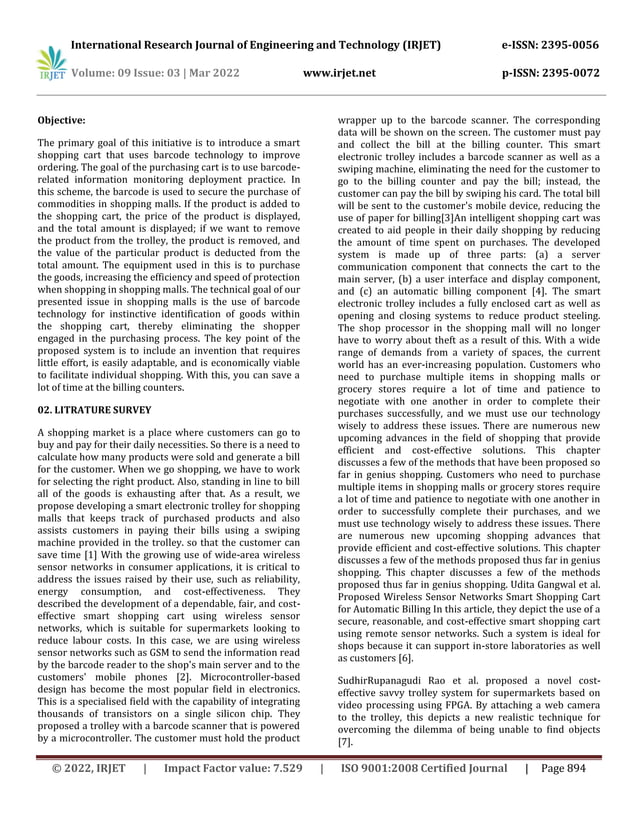 Smart Trolley with Automated Billing | PDF