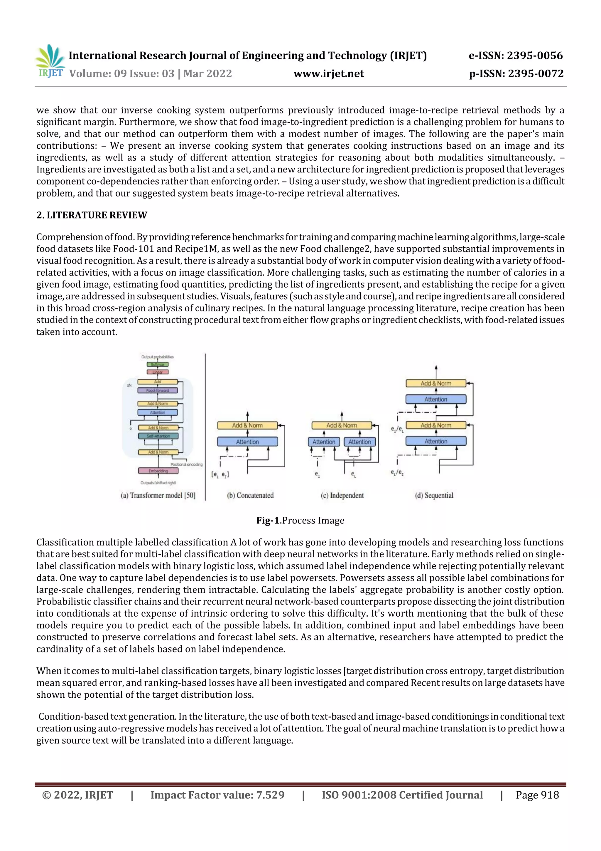 RECIPE GENERATION FROM FOOD IMAGES USING DEEP LEARNING | PDF