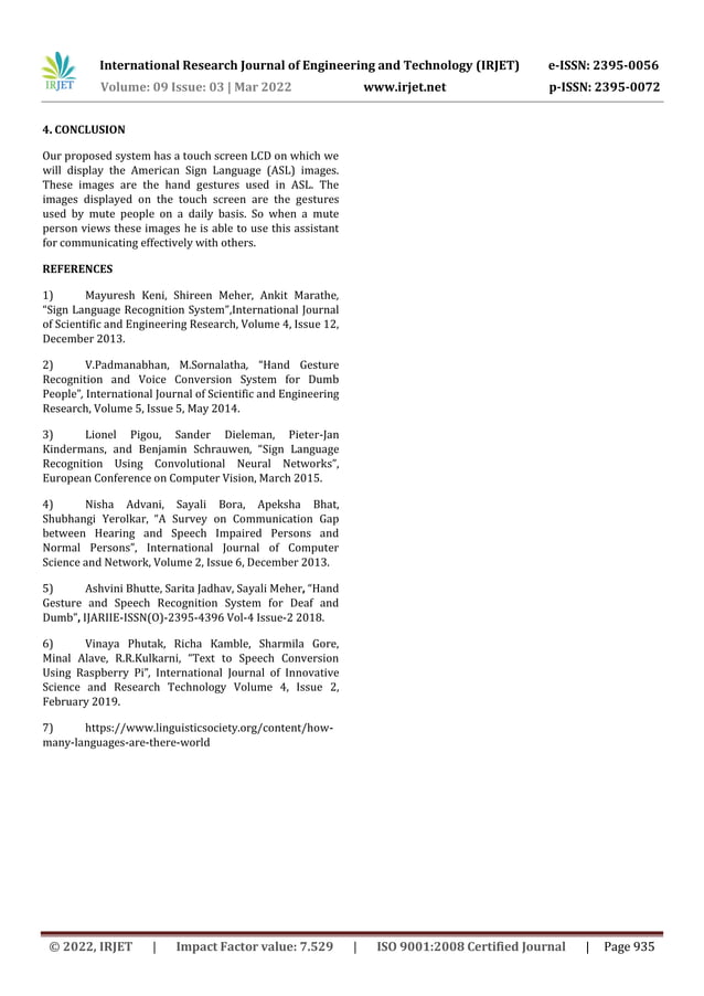 Communication Assistant for Mute People | PDF