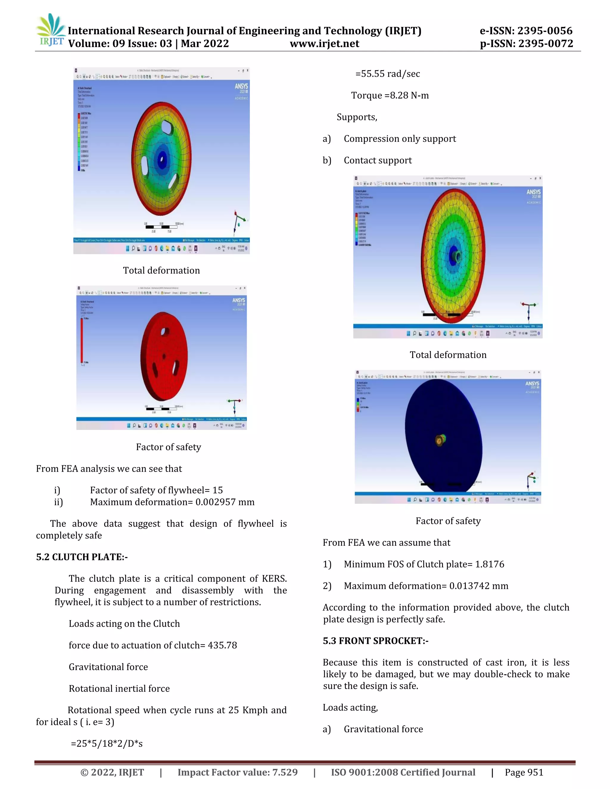 Design and Analysis of Kinetic Energy Recovery System using Flywheel in ...