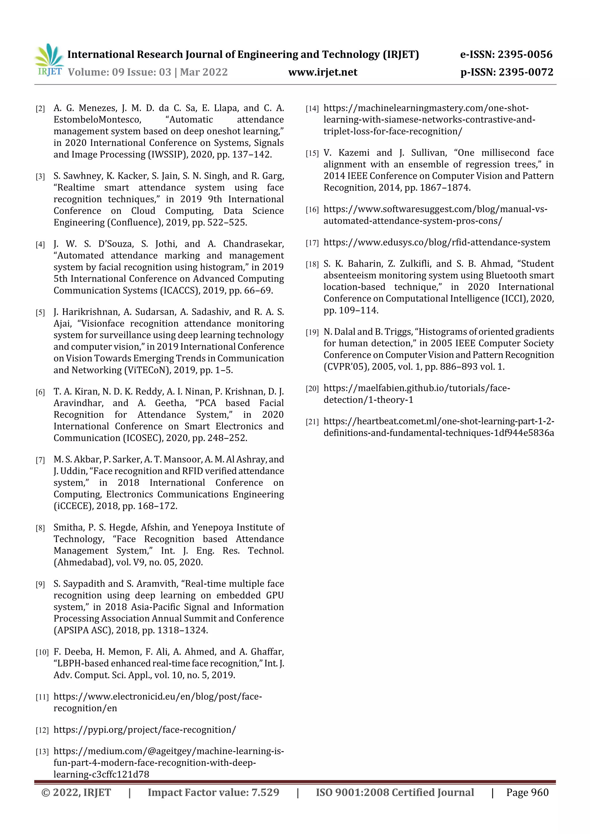 Smart Attendance System using Face-Recognition | PDF