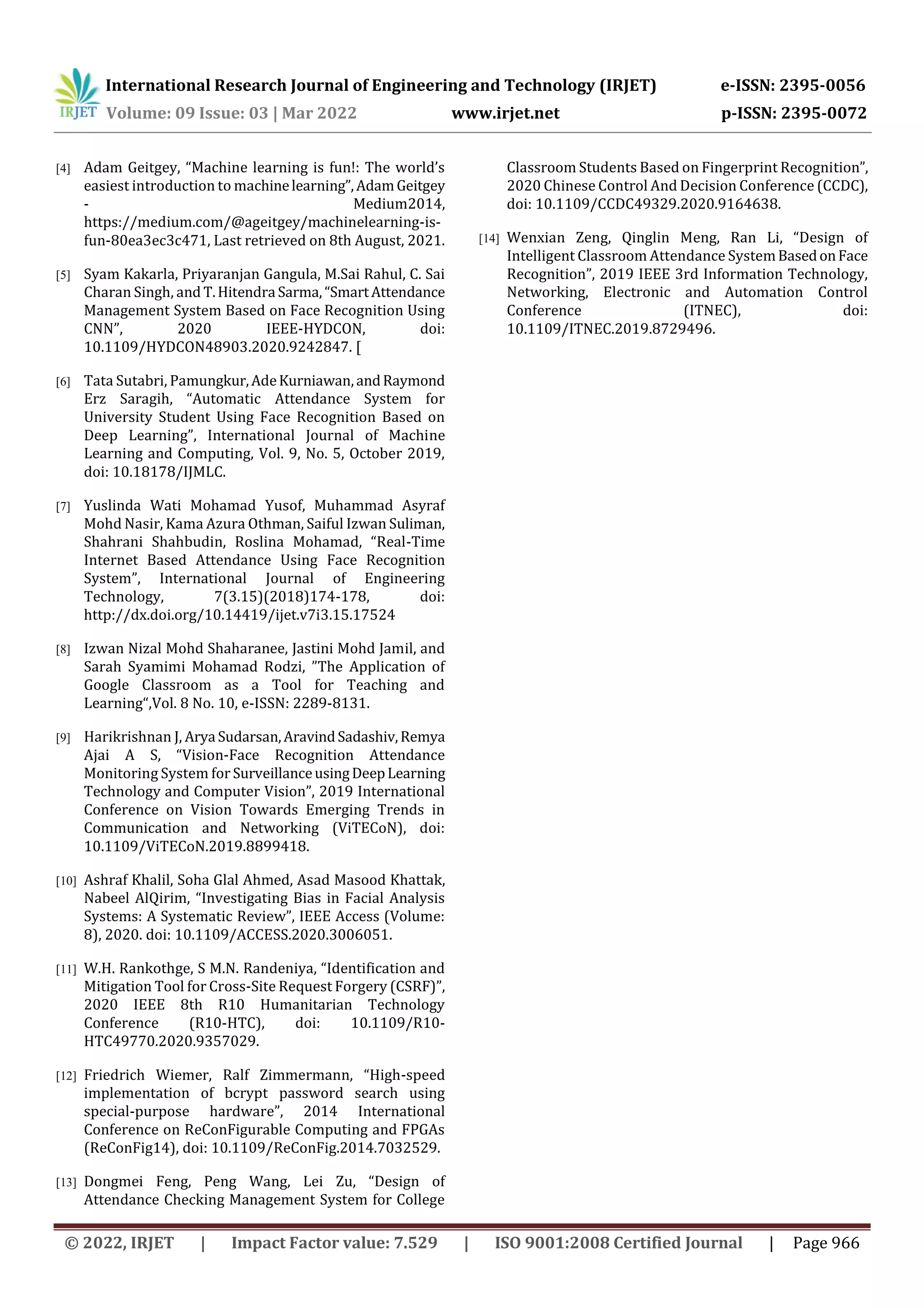 A Web-based Attendance System Using Face Recognition | PDF