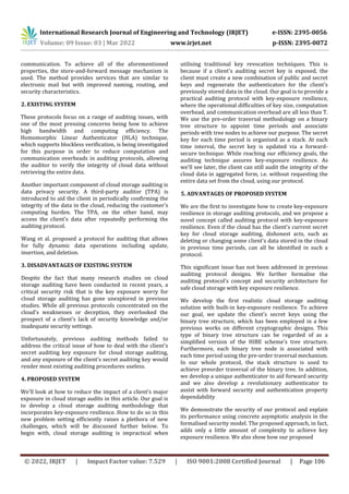 Enabling Cloud Storage Auditing with Key Exposure Resistance | PDF