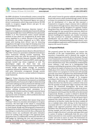 Drowsy Driving Detection System using IoT | PDF