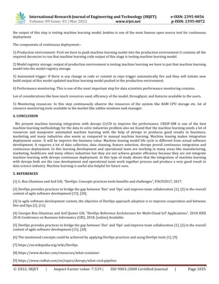 MACHINE LEARNING AUTOMATIONS PIPELINE WITH CI/CD | PDF