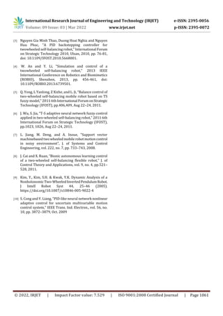 Design and Implementation of a Self-Balancing Two-Wheeled Robot Driven by a Feed-Forward ...
