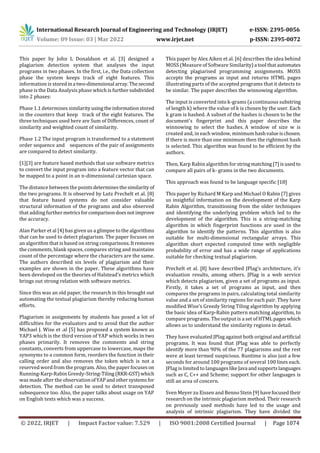 A Literature Review on Plagiarism Detection in Computer Programming Assignments | PDF