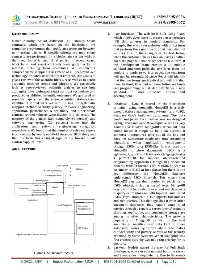 OVERVIEW OF SMART CONTRACT IN BLOCKCHAIN TECHNOLOGY | PDF