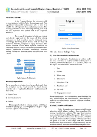 DESIGN AND IMPLEMENTATION OF CARDIAC DISEASE USING NAIVE BAYES TECHNIQUE | PDF