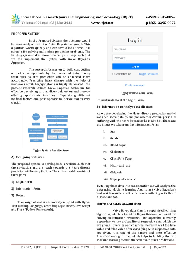 DESIGN AND IMPLEMENTATION OF CARDIAC DISEASE USING NAIVE BAYES TECHNIQUE | PDF