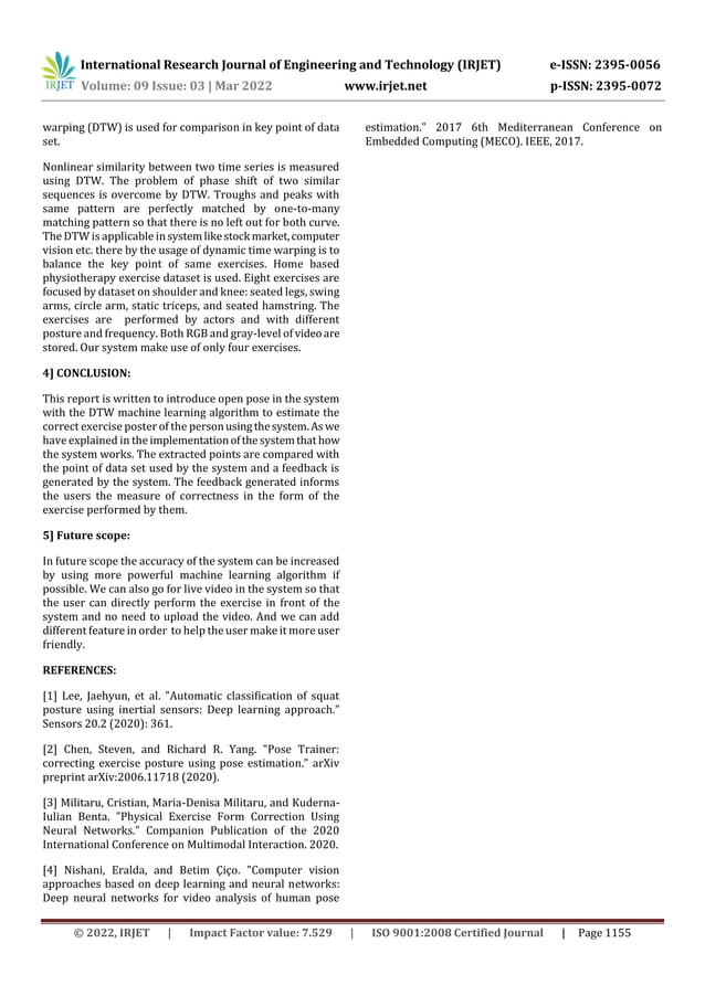 Pose Trainer: “An Exercise Guide and Assessment in Physiotherapy” | PDF ...