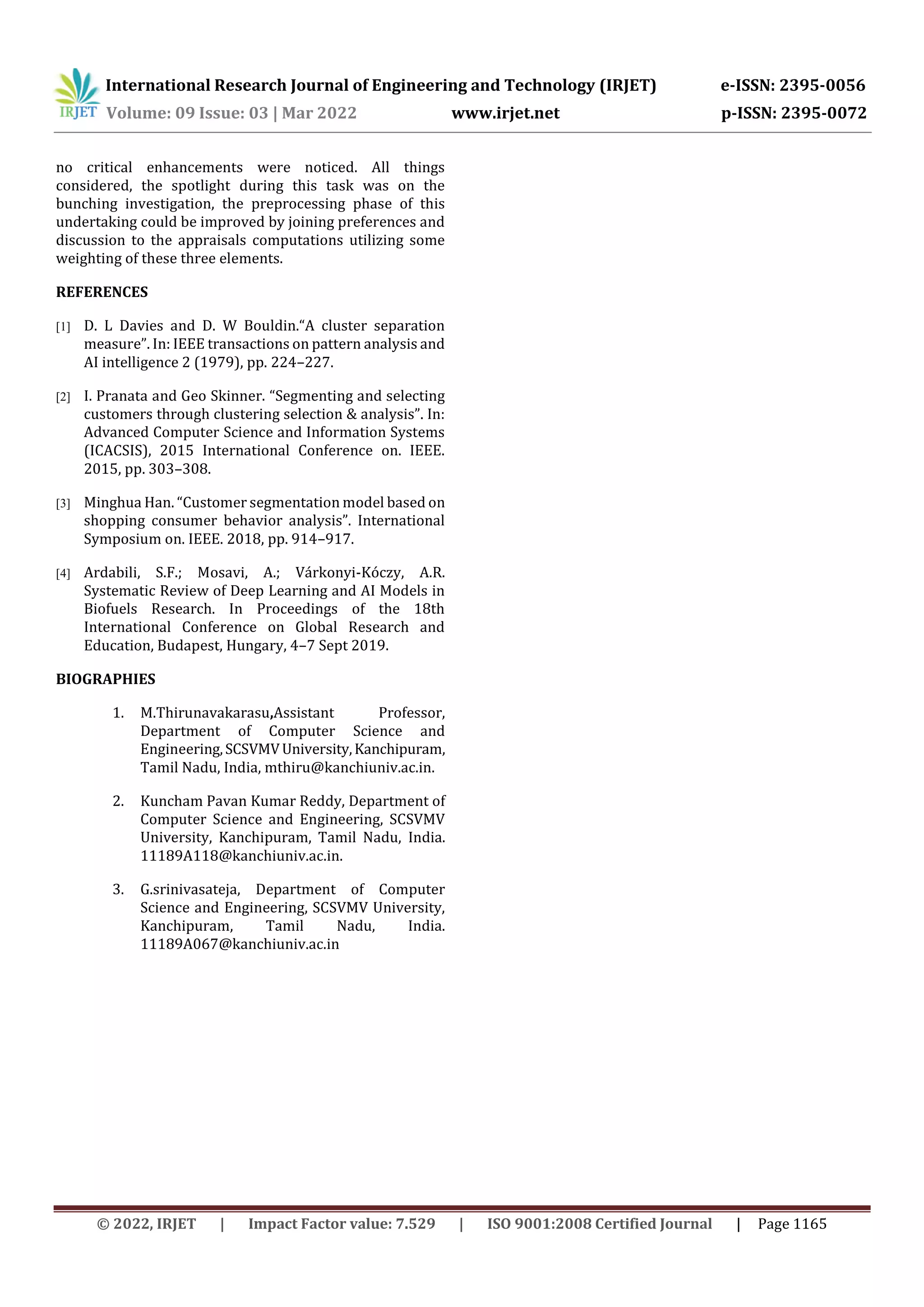 Customer Segmentation In Shopping Mall Using Clustering In Machine Learning Pdf