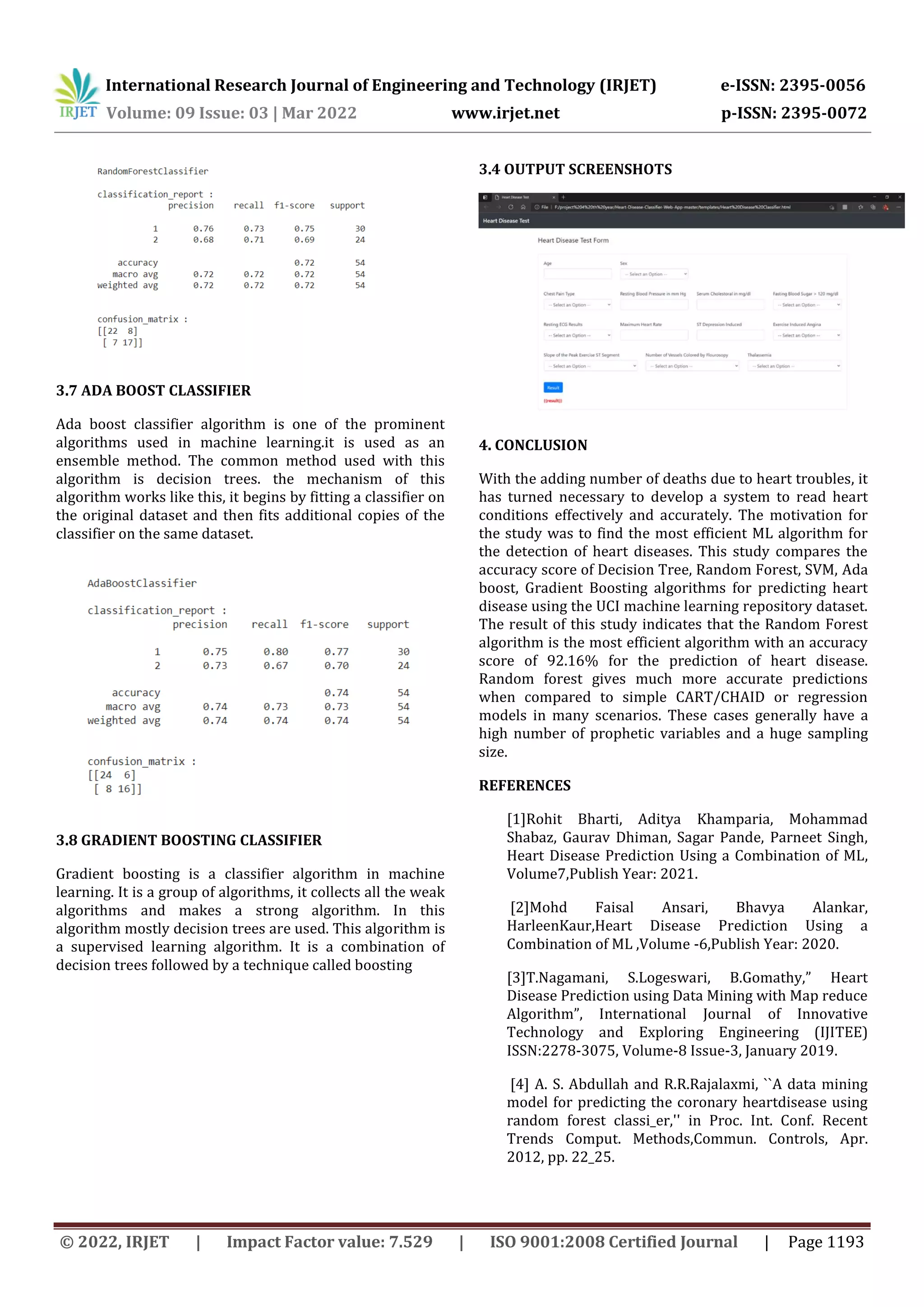 Heart Disease Prediction Using Random Forest Algorithm | PDF