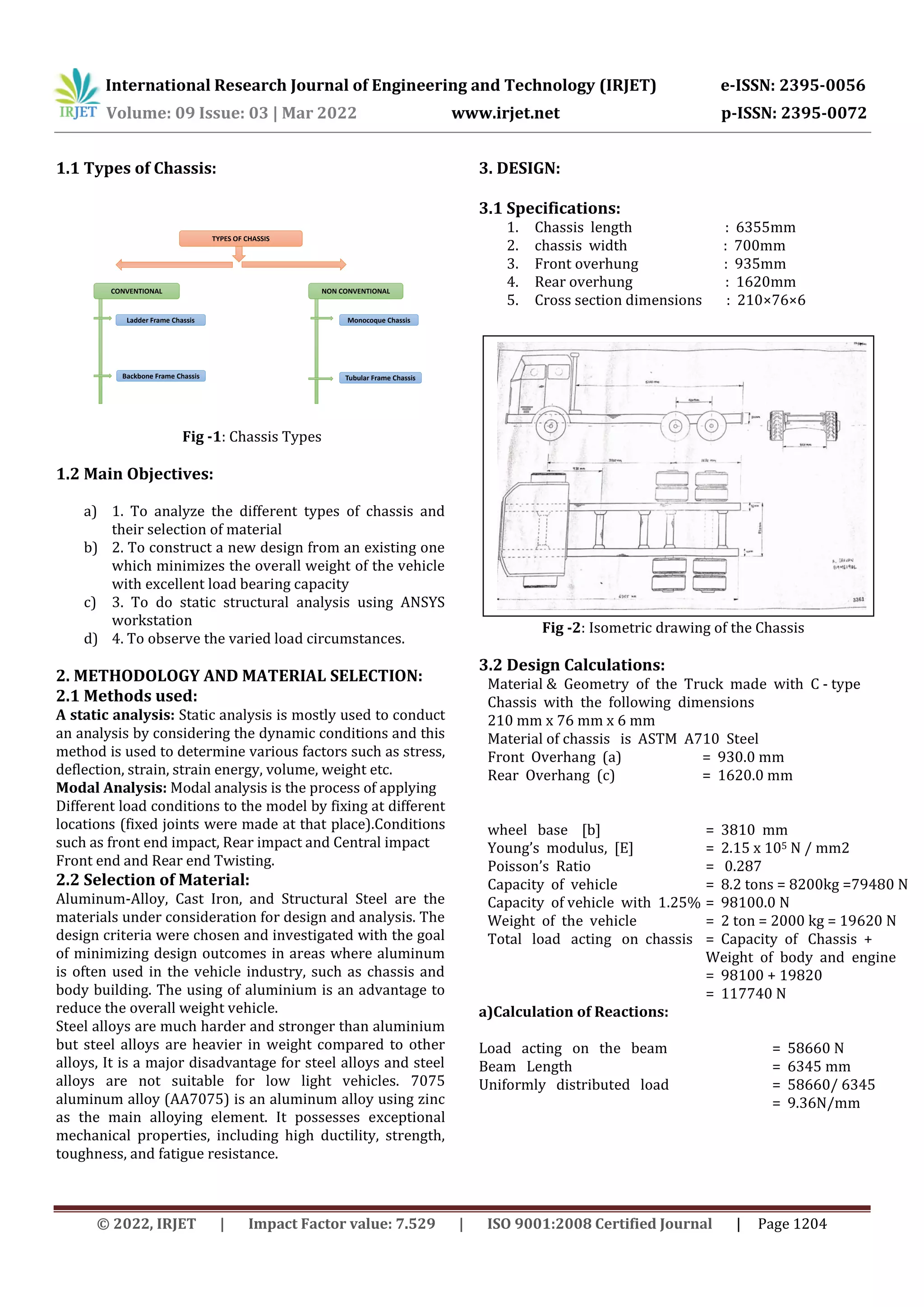 Design and Static Analysis of Heavy Vehicle Chassis with Different ...