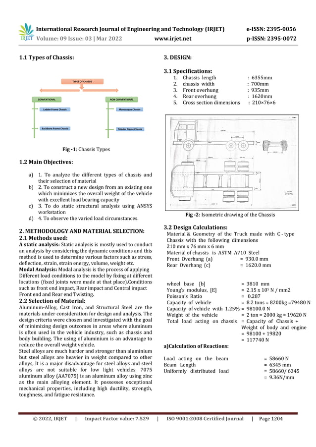 Design and Static Analysis of Heavy Vehicle Chassis with Different Alloy Materials at Different ...