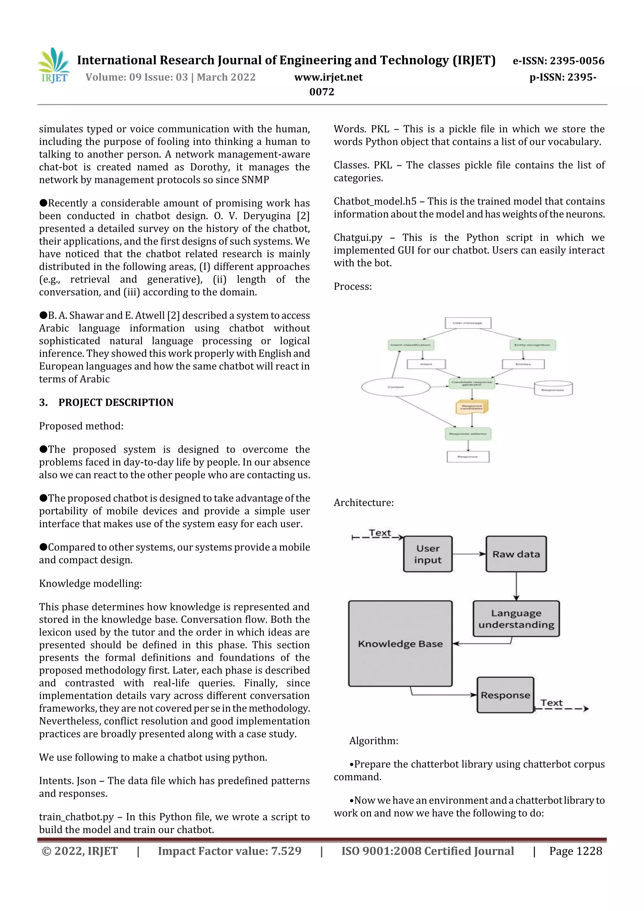 A Research Paper on HUMAN MACHINE CONVERSATION USING CHATBOT | PDF